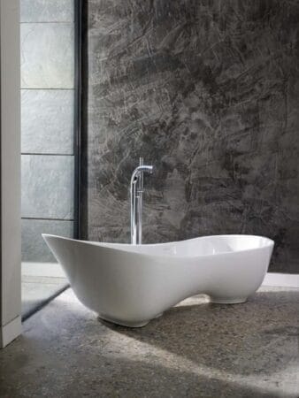 Chic, Sleek Limestone Bath from Victoria + Albert